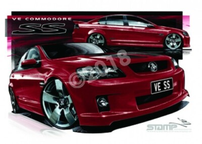 Commodore VE VE SS RED PASSION STRIPE A1 STRETCHED CANVAS (HC316A ...