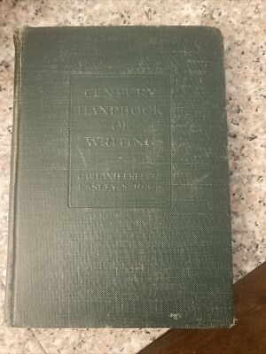Writing, Century Handbook of by Garland Greever & Easley Jones 1918 | eBay