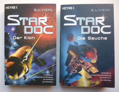 2 Bücher Stardoc von S. L. Viehl : Die Seuche + Der Klon * Star Doc ...