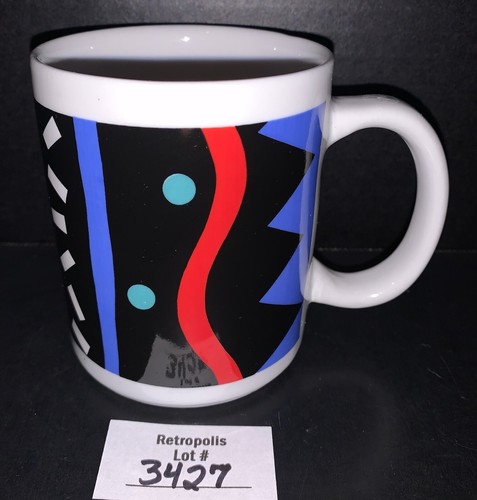 Retro Ceramic Mug Coffee Cup Vintage 80's 90's Geometric | eBay