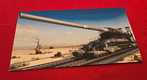 REICHSBAHN TRAIN TRANSPORTS HUGE LONG CANNON GUN German Poster Print ...