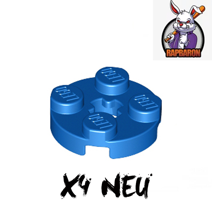 Lego® 4x 2x2 Platte Rund Plate Axle Blue Blau 4032 Neuware | eBay