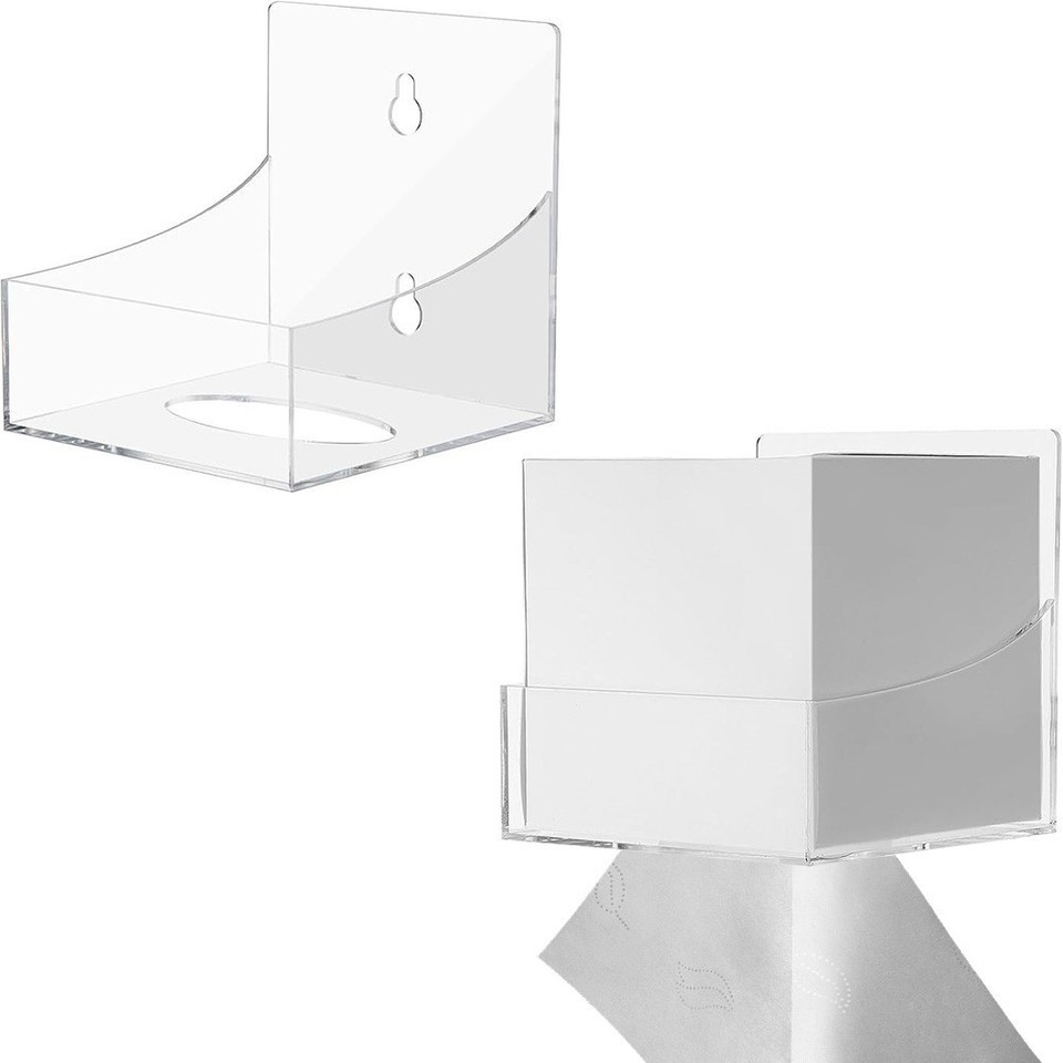 Acrylic Tissue Box Lightweight Design Polished Smooth Edges Suction Cup ...