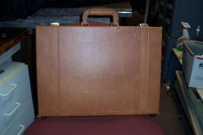 Retro Vintage Stebco Briefcase Light Brown Leather 0021010 | eBay