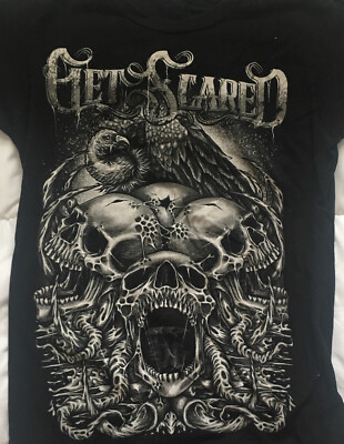 Vintage Get Scared Band Men T-shirt Black Short Sleeve All Sizes S-4XL ...