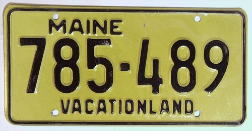 Maine ME License Plate Tag Vintage # 785-489 Vacationland P | eBay