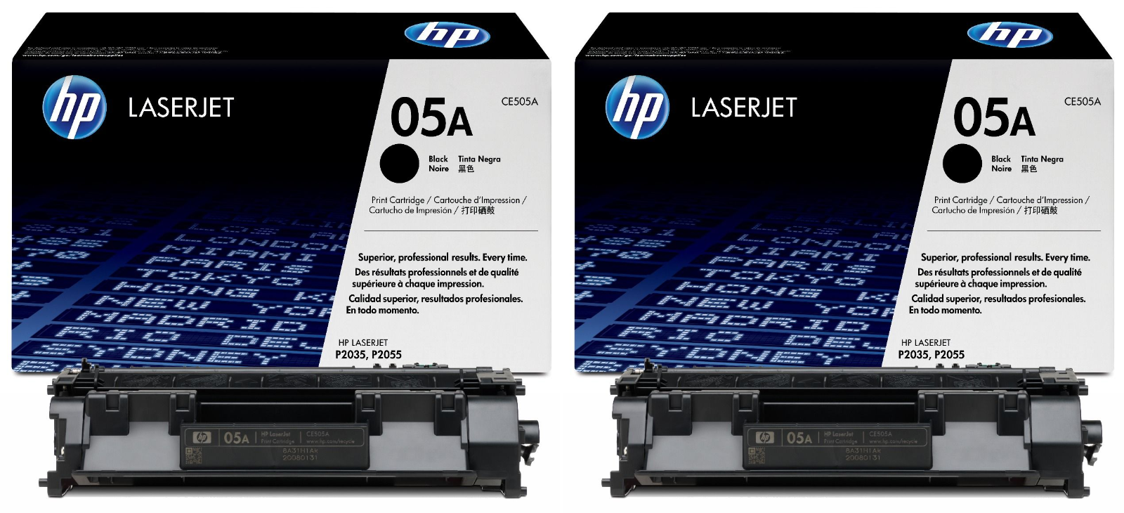 Genuine HP CE505D (05A) Black Twin Pack Toner Cartridges | FREE 🚚 ...