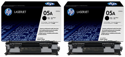 Genuine HP CE505D (05A) Black Twin Pack Toner Cartridges | FREE 🚚 ...