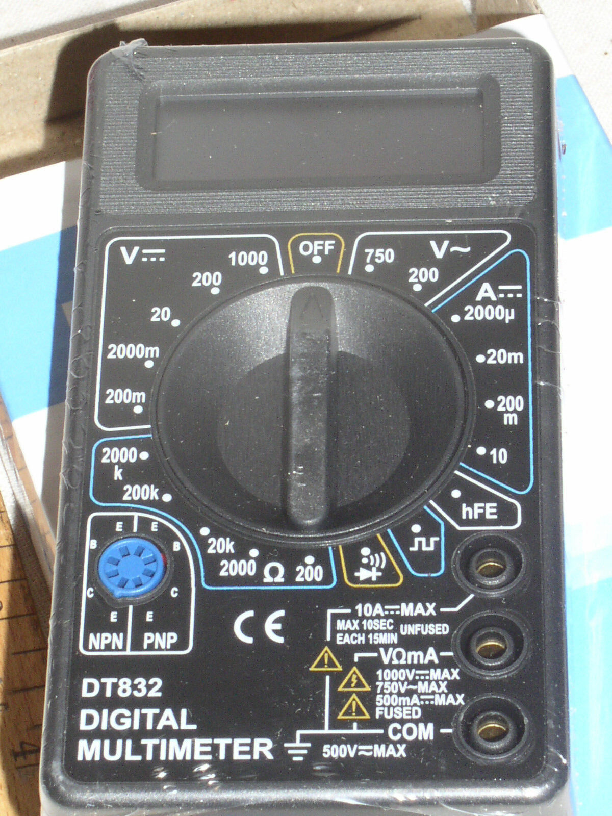 DIGITAL ECONOMY LOW COST HANDHELD LCD DVM VOM MULTIMETER VOLT AMP ...