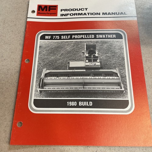 Massey Ferguson MF 775 Swather Product Information Manual Update 1980 ...