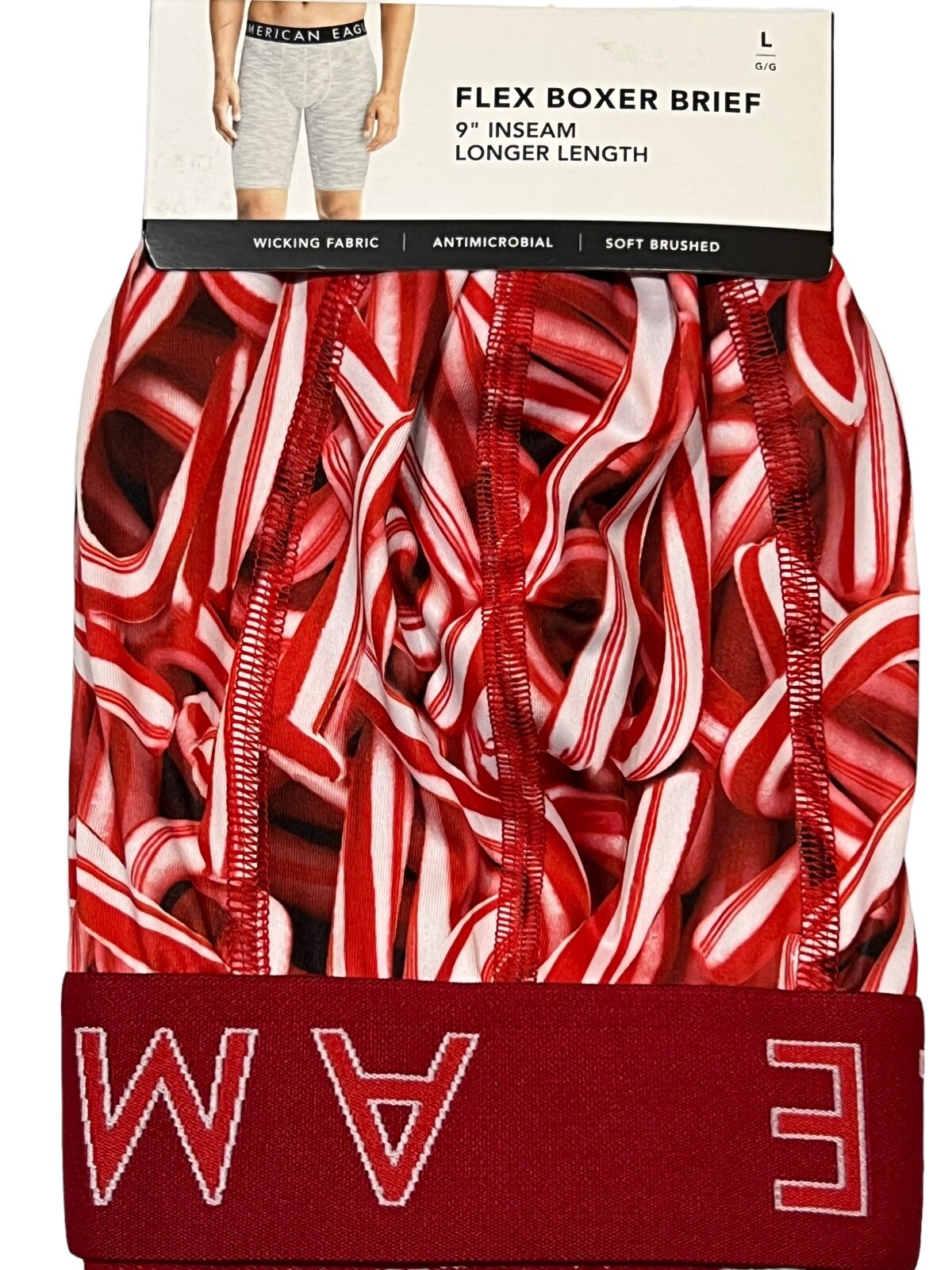 NWT AMERICAN EAGLE Flex Boxer Briefs 9" Inseam Sz S-L-XL Red Candy ...