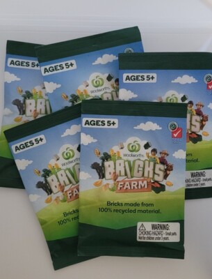 New In Sealed Packets 5 x Woolworths Bricks Farm Lego Collectible ...