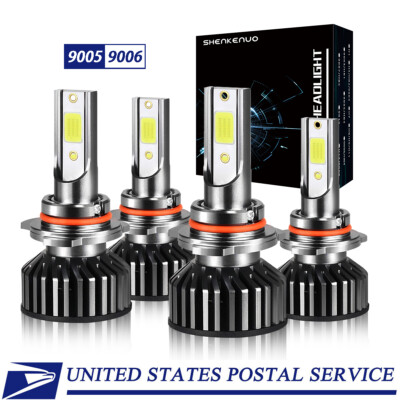 Super Bright 9005 9006 High Low Beam LED Bulbs Headlight White Kit ...