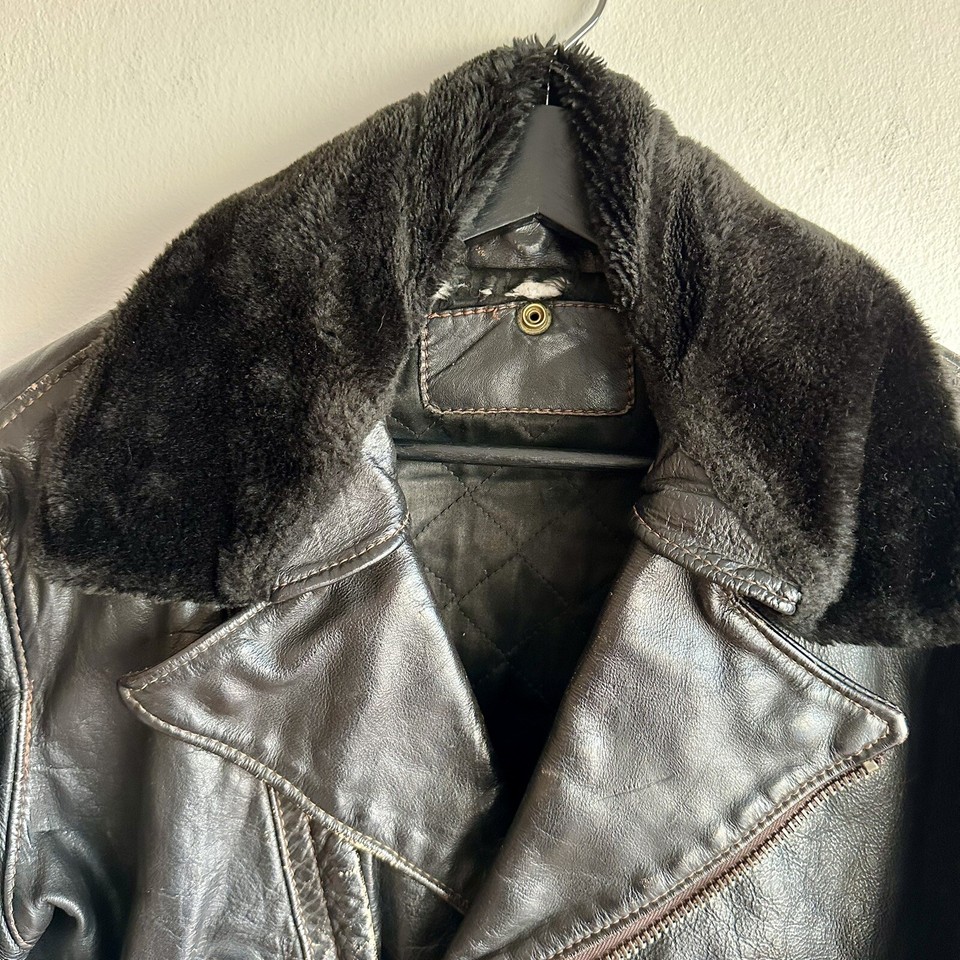 Vintage 60s Lancer Motorcycle Leather Jacket Custom Cross | eBay