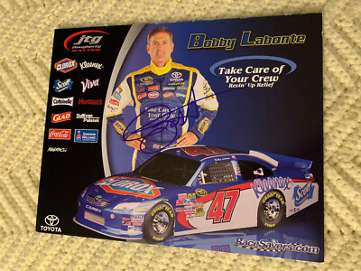 Bobby Labonte Signed Promo Hero Card Autographed | eBay