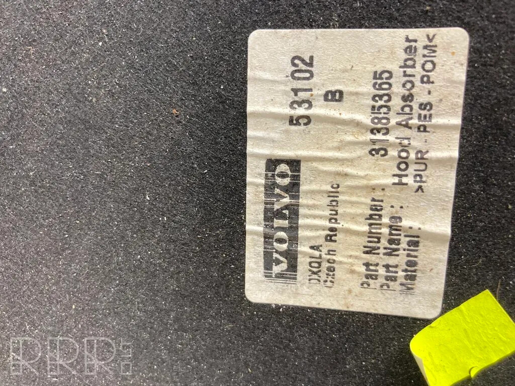 2012-2020 VOLVO V40 V40VCC BONNET HOOD SOUND ABSORBER INSULATION ...