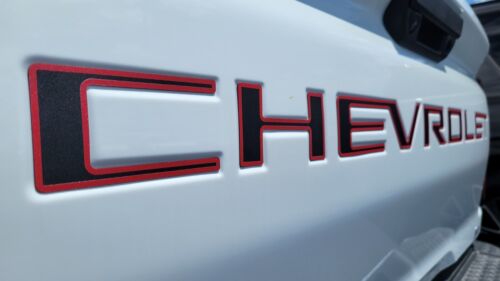 Tailgate raised matte letters compatible with CHEVROLET SILVERADO 19 20 ...