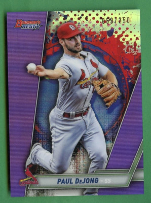 PAUL DEJONG 2019 BOWMANS BEST BASEBALL PURPLE REFRACTOR /250 CARDINALS | eBay