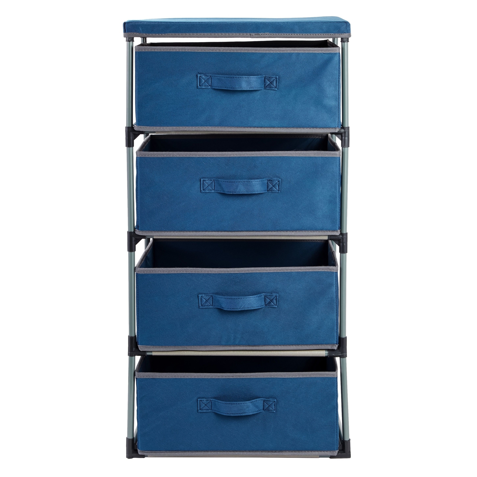 4-Tier Closet Dresser with Drawers - Organizer and Storage (Navy Blue ...