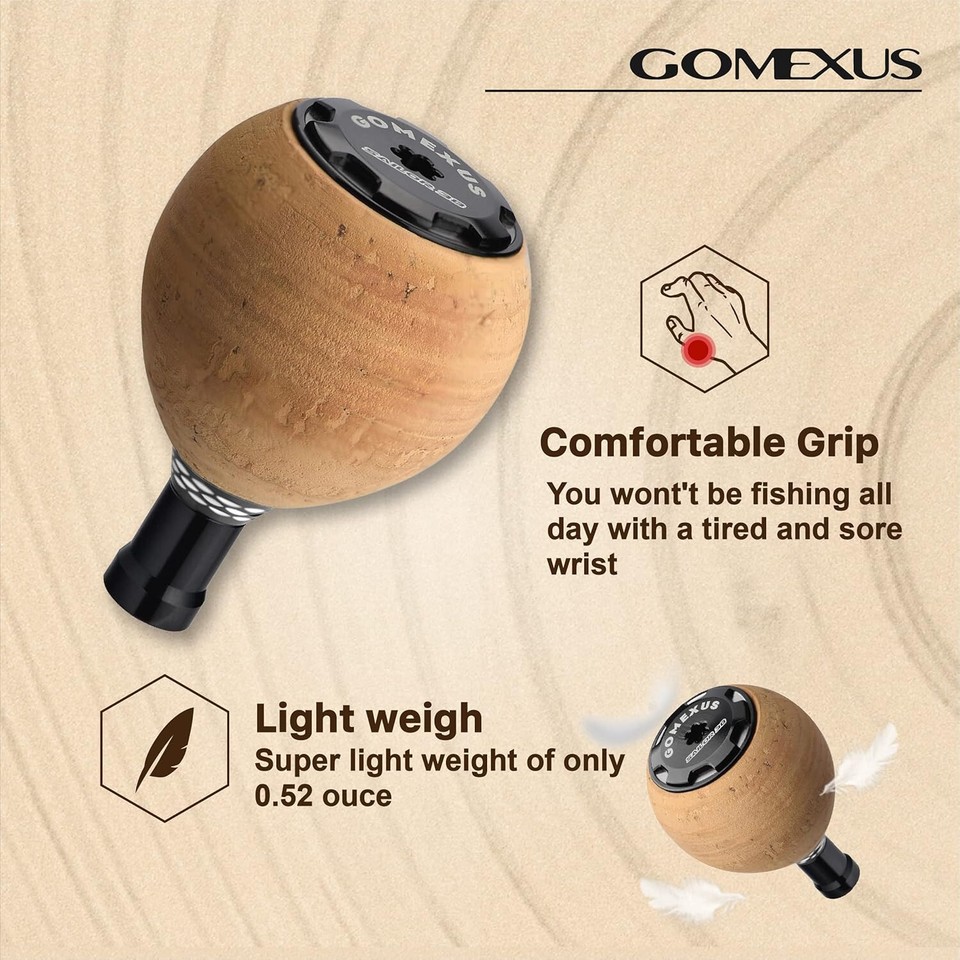 Gomexus Cork Knob for Shimano Stradic Twin Power Daiwa Exceler LT ...