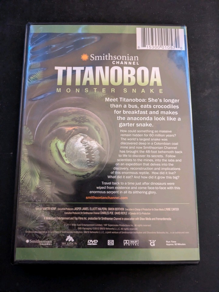 Titanboa Monster Snake DVD - Smithsonian Channel 815300010570 | eBay UK