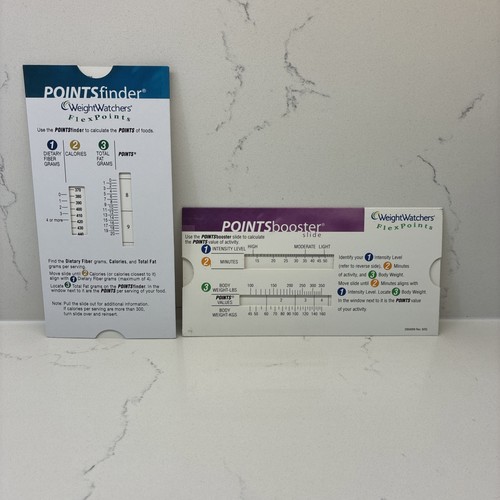RARE SET Weight Watchers WW FLEX Points Finder & Booster Slide Slider ...