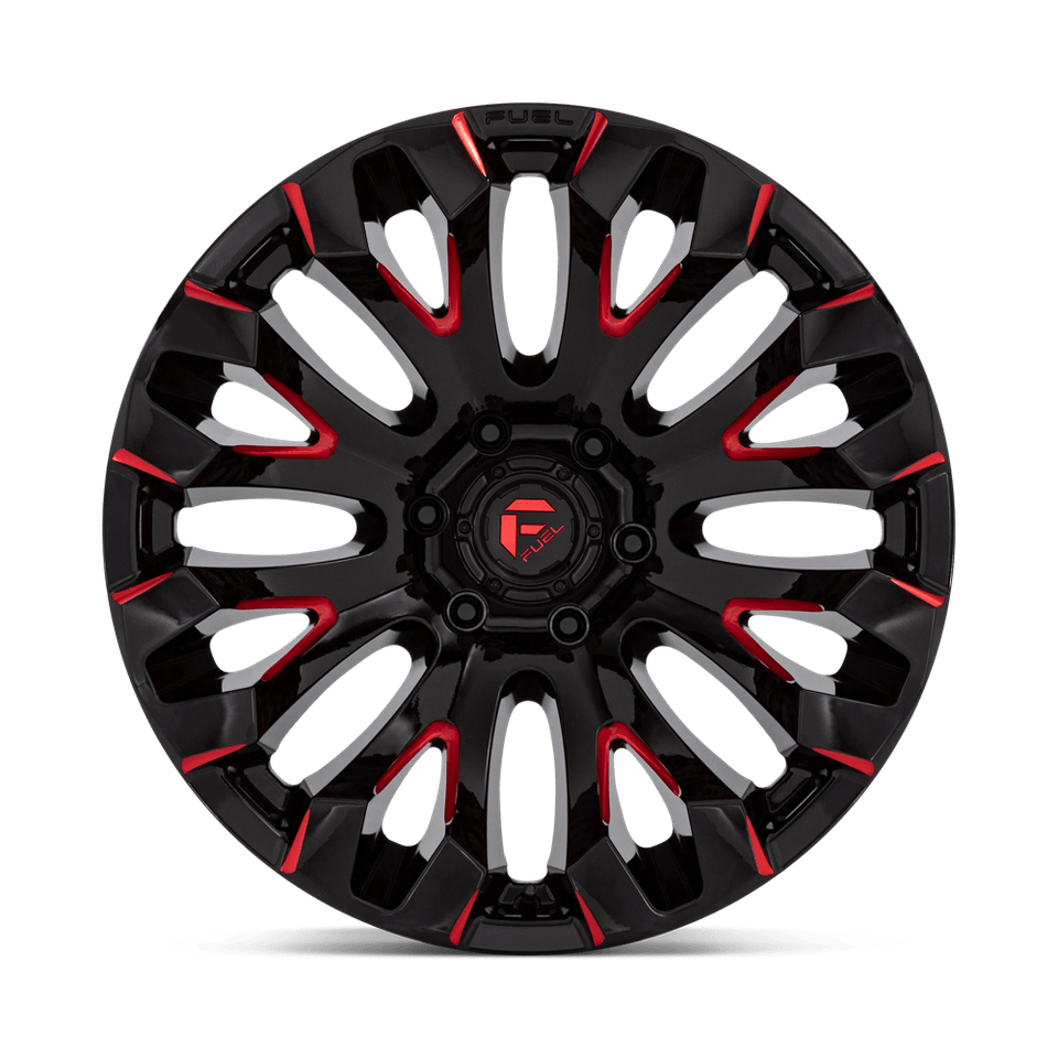 Fuel Off-Road D829 Quake 20X10 -18 Gloss Black & Red Wheel 6X139.7 6X5 ...