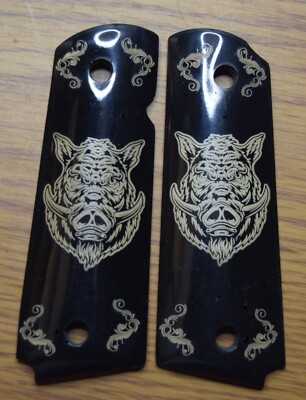 1911/Clones Kimber/Colt Large Frames Lasered "The Hog" Black Polymer ...