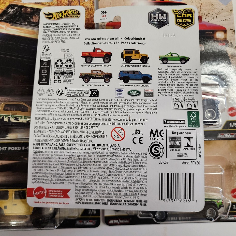 NEW OFF ROAD! * Set of 5 Cars Case H * 2025 Hot Wheels Car Culture Off ...