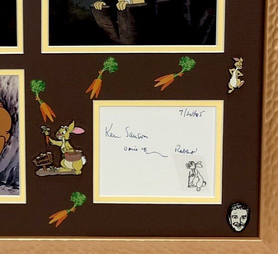 Ken Sansom Voice Of Rabbit Signed Autographed Frame Winnie The Pooh ...