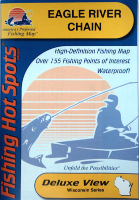 Eagle River Chain Detailed Fishing Map, GPS Points, Waterproof, Depth # ...