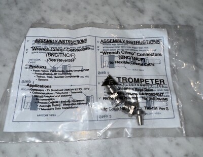 Trompeter Wrench Crimp Connector BNC to TNC Female 14949 - Made In USA ...
