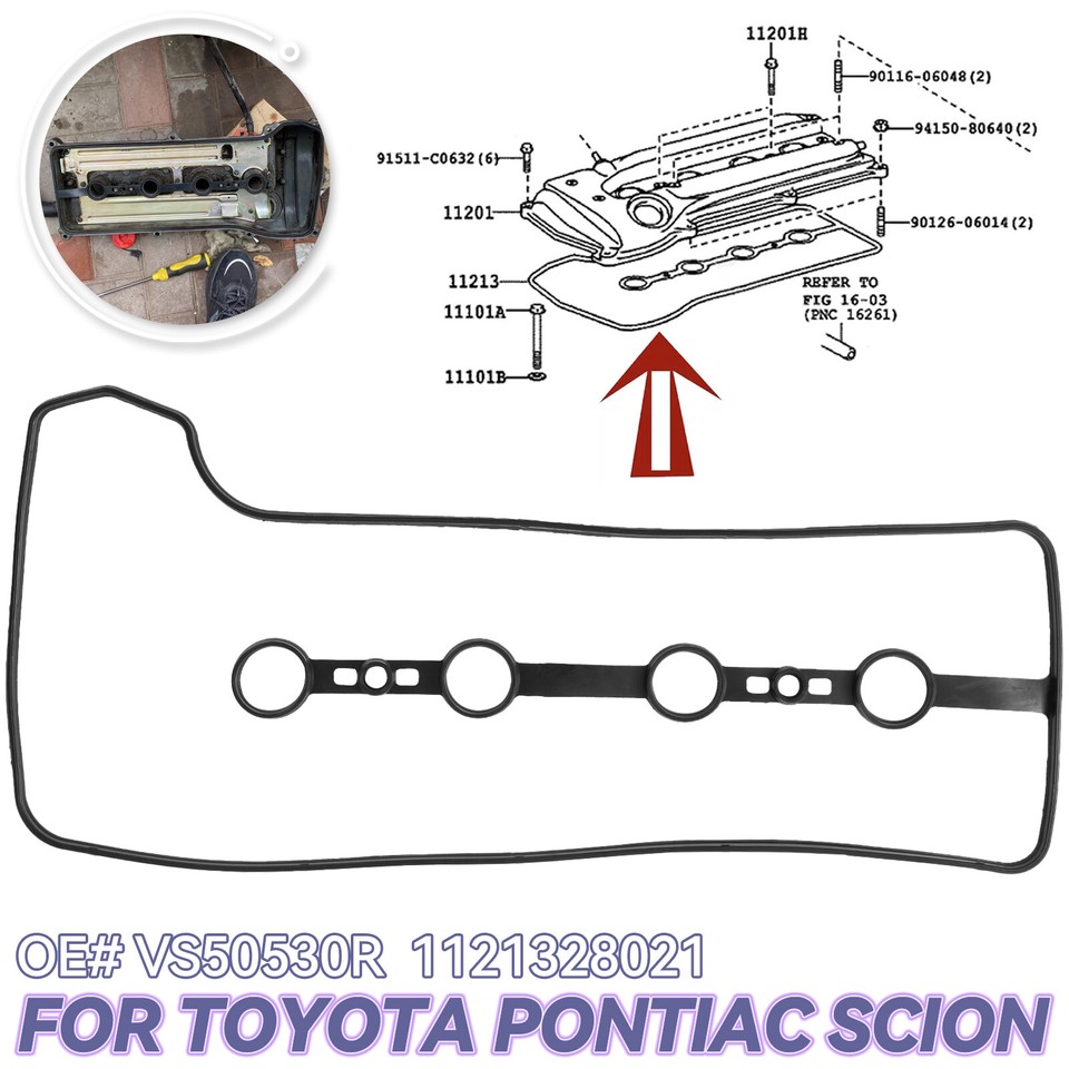 Genuine For Toyota 2.4L Camry Rav4 Corolla TC Valve Cover Gasket ...