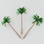 Palm Tree Cake Topper Scenery (Set Of 3) 4" Cake Decoration | eBay