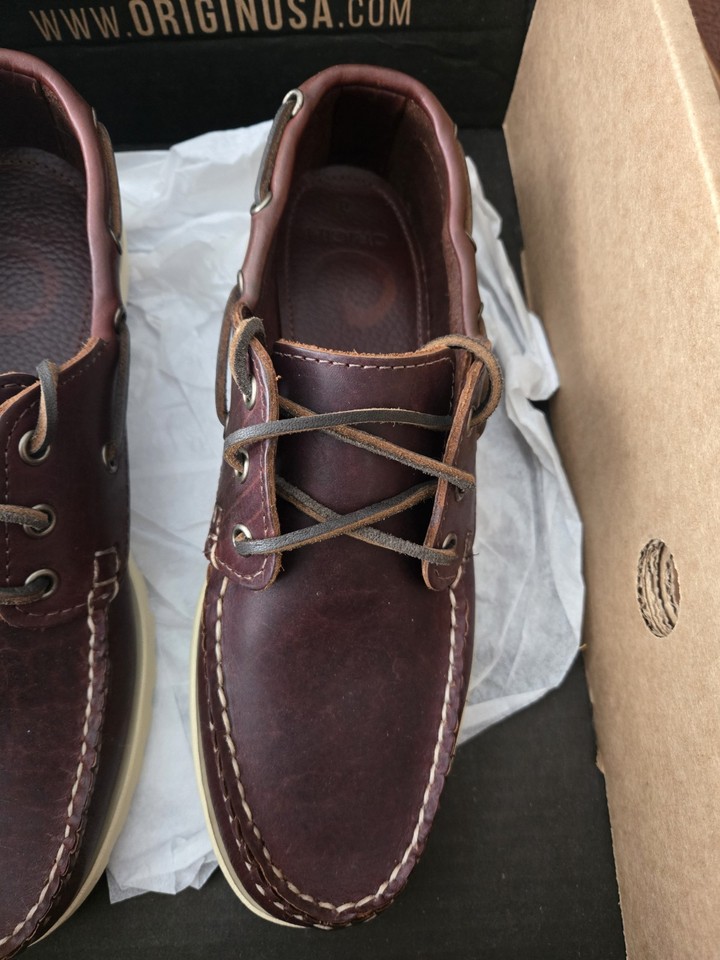 Origin USA American Made Bison Boat Shoes Men’s New 8D | eBay