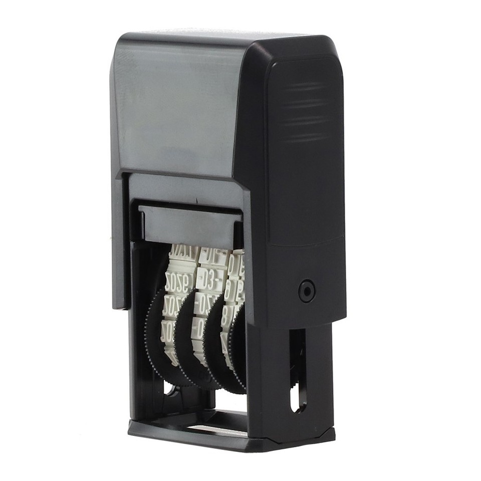 1X Date Stamp Self Inking Rubber Stamp Portable DIY Date Office Stamp ...