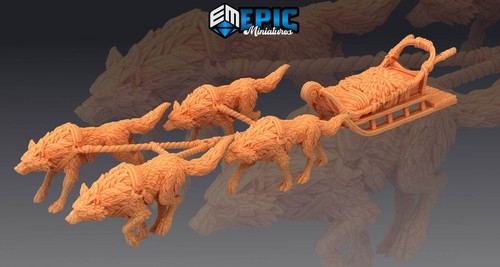 Wolf Sled | DnD Miniatures | Tabletop Gaming Miniature | Fantasy-War ...