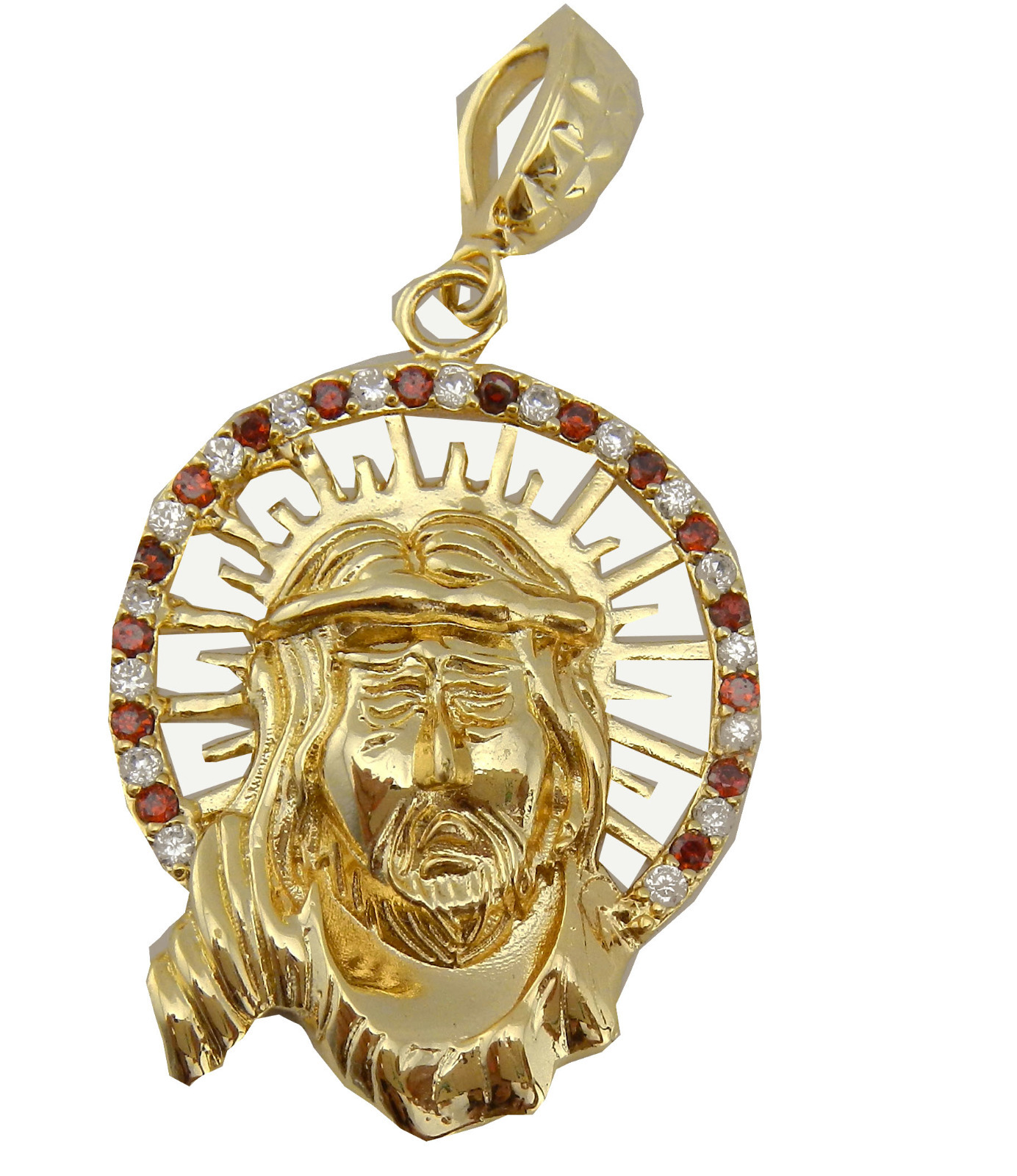 JESUS FACE PENDANT GOLD PLATED - DIJE DE CARA DE JESUS ORO LAMINADO ...