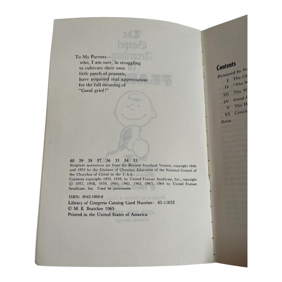 The Gospel According to Peanuts by Robert L. Short 1965, John Knox ...