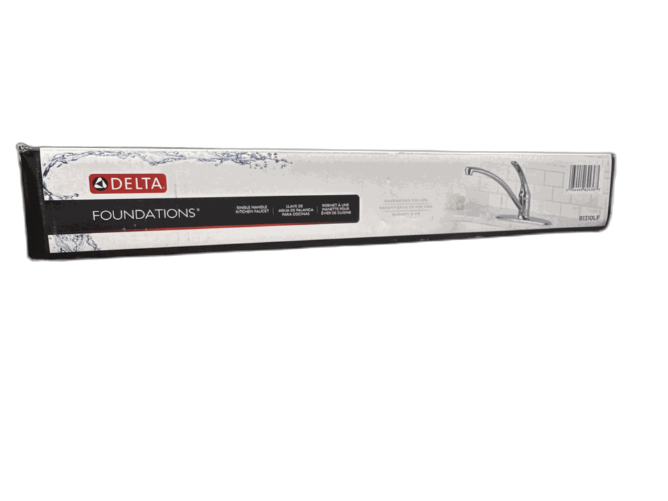 Delta Foundations Single-Handle Standard Kitchen Faucet in Chrome | eBay