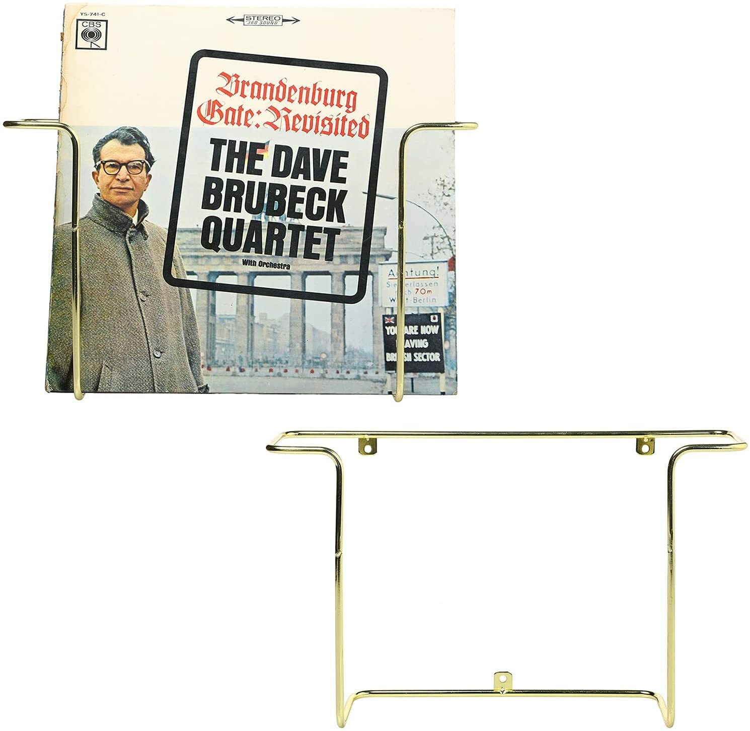 Wall Mounted Metal Vinyl Record Display Rack, LP Album Storage Holder ...