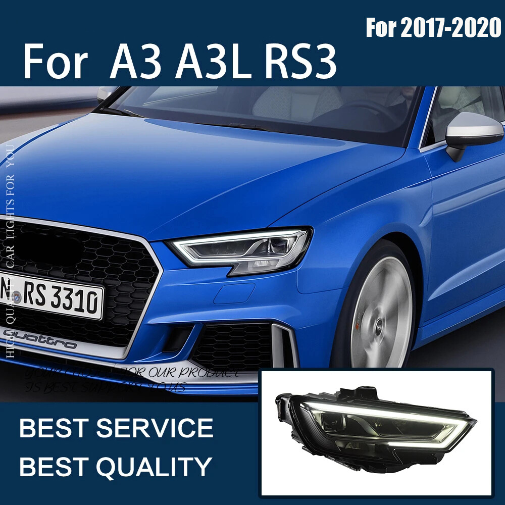 LED Headlight Upgrade For Audi A3 S3 2017-2020 Projector Lens DRL ...