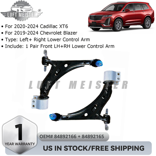 1Pair Front LH RH Lower Control Arm 84892166 84892165 For 19-24 Blazer ...