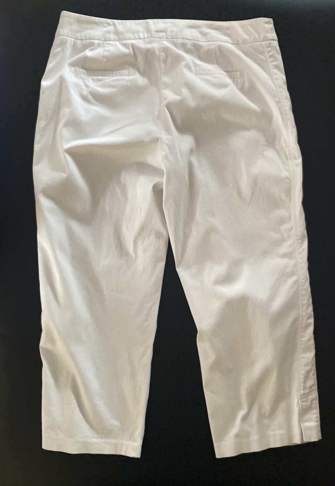 Claudia Ev White Summer Lightweight Capri Pants Women… - Gem