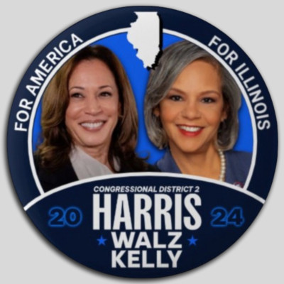 Kamala Harris Robin Kelly Congress Pin Button Jugate Illinois Democrat ...