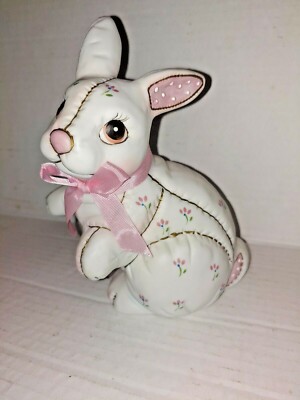 Vintage GEO Z Lefton China Patchwork Floral Bunny Rabbit Bunny ~ Free ...