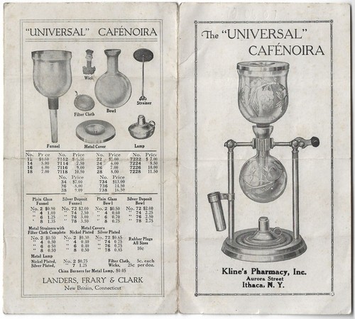 Universal Cafenoira Coffee Maker Vintage Brochure Landers Frary Clark ...