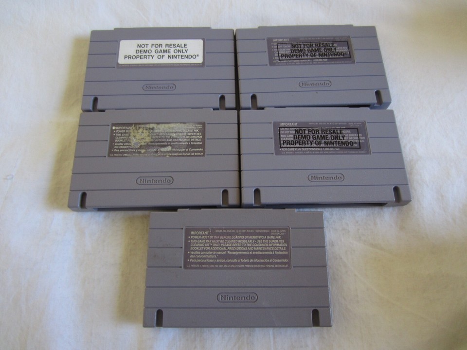Not for Resale Complete Set Collection (SNES) Super Nintendo Demo Kiosk ...