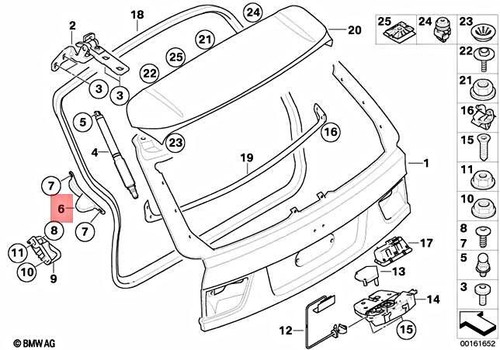 Genuine BMW X5 E70 X5 3.0d 3.0sd 3.0si 3.5d Wedging Rear Lid Left ...