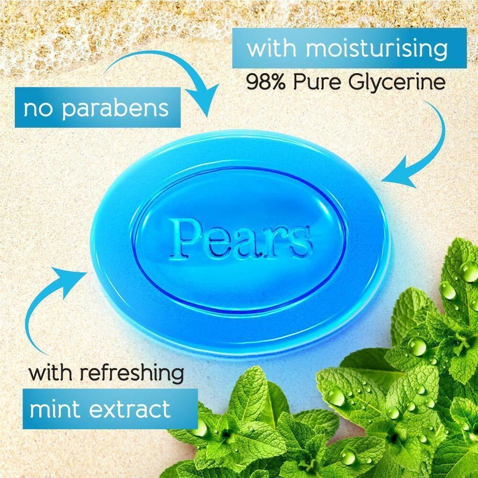 Pears TRANSPARENT SOAP with MINT Extracts 125g | eBay UK